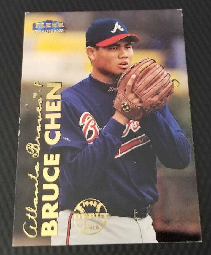 1999 Fleer Tradition BRUCE CHEN Atlanta Braves Baseball DEBUT MLB Gold ...
