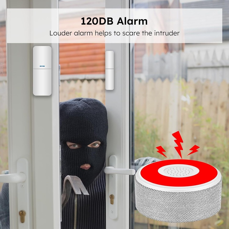 WiFi Door Alarm System, Wireless DIY Smart Home Security System, (8 ...