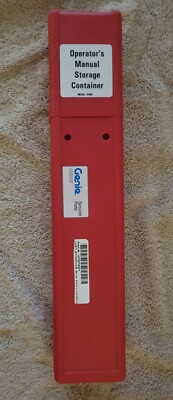 GENIE 107272GT, 107272, OPERATOR'S MANUAL STORAGE CONTAINER | eBay
