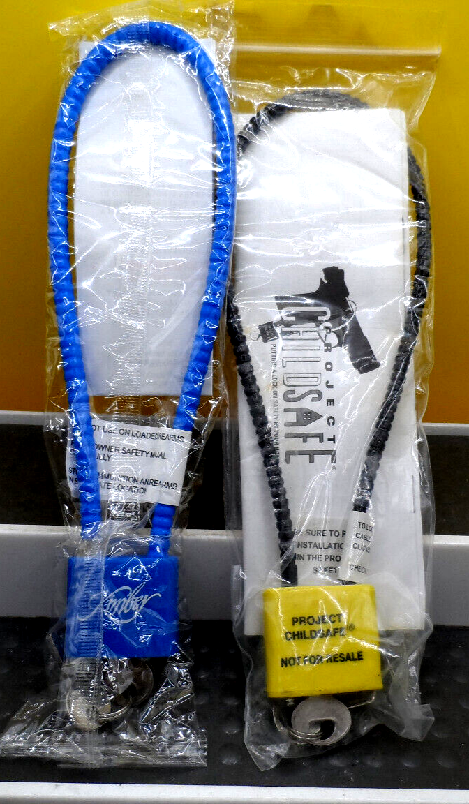 2 Pack Firearm Gun Safety Cable Lock Brand New 15" Kimber & Project ...