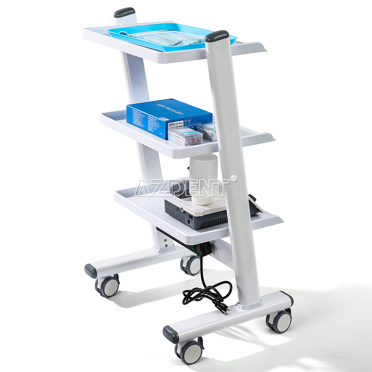 3 Layer Dental Trolley Mobile Instrument Cart Medical Tool Cart with ...