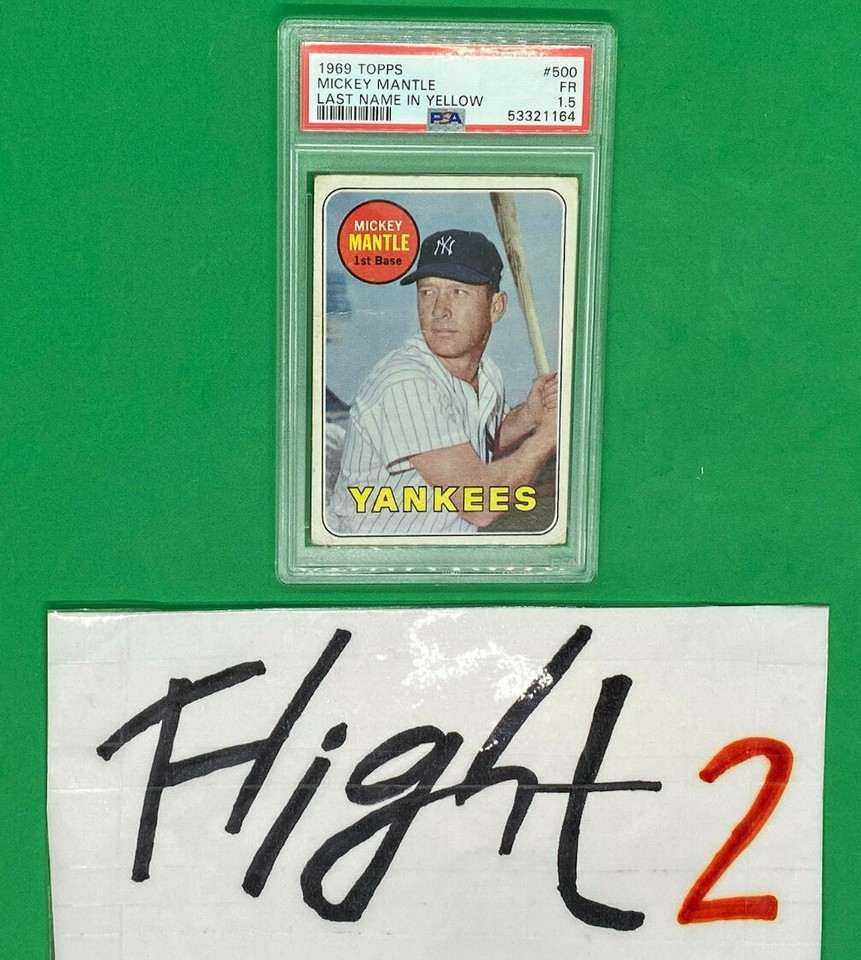 1969 Topps Mickey Mantle #500 PSA 1.5 FR FRESH GRADE QR CODE YANKEES ...
