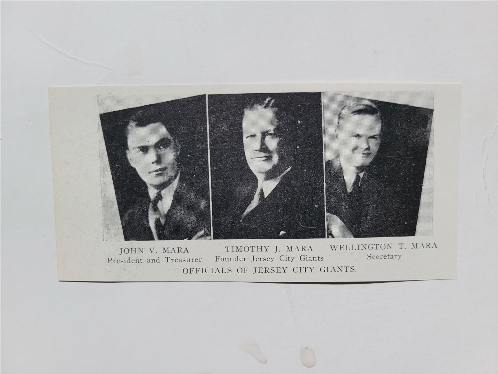 John Mara Tim Mara Wellington Mara New York Giants 1938 Football Team ...