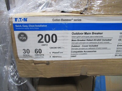 Eaton BRP30B200R Loadcenter CSR2200N 25K MB 120/240V 1PH3W Nema 3R ...