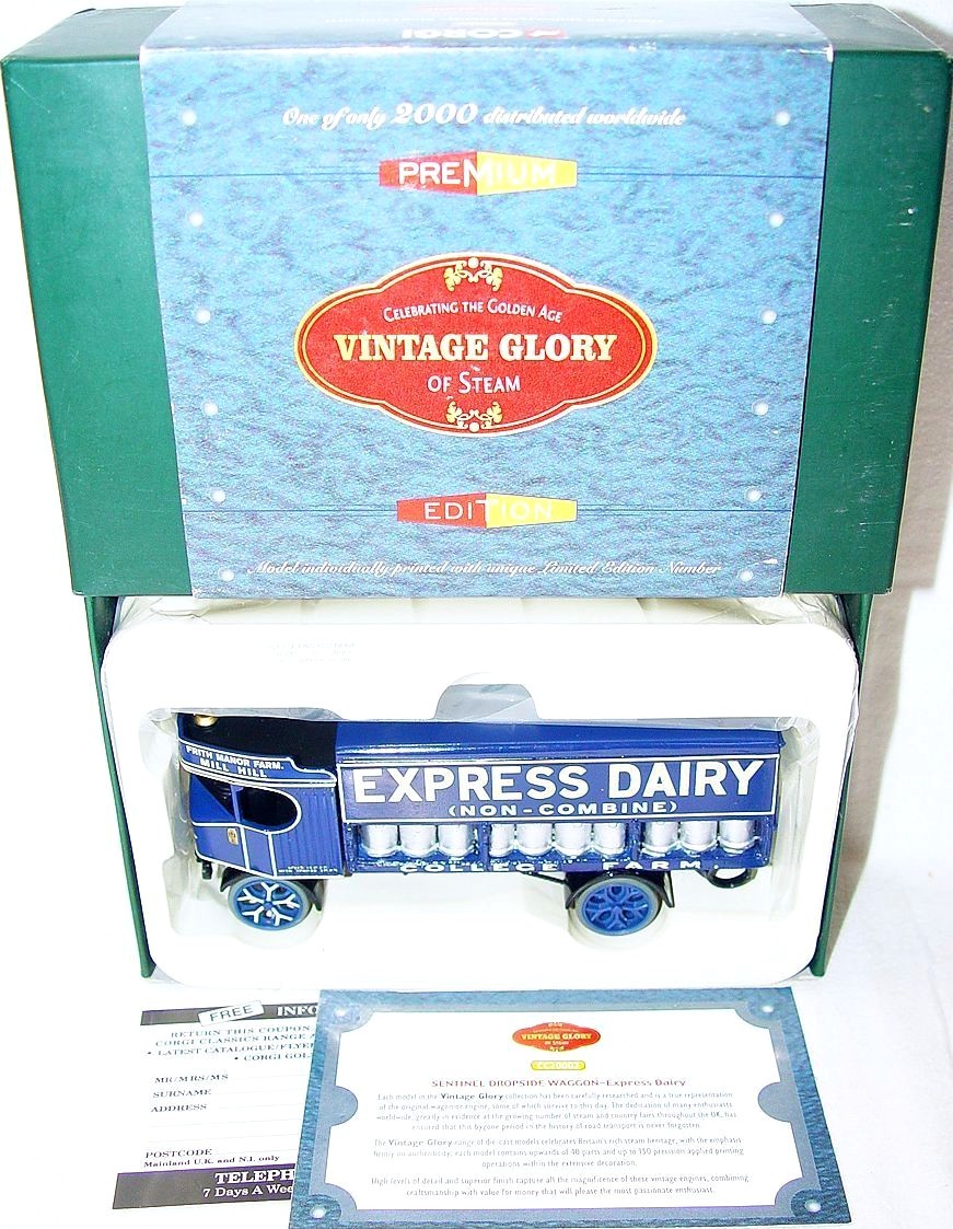 Corgi Toys 1:50 SENTINEL D64 STEAM DROPSIDE WAGGON EXPRESS DAIRY TRUCK ...