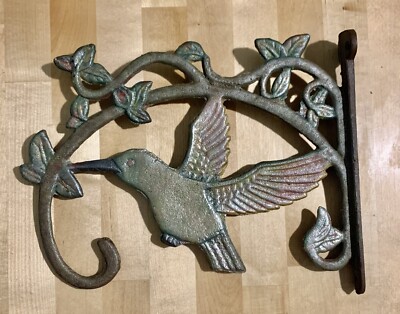 SIMPLY GORGEOUS CAST IRON HUMMINGBIRD PLANT HANGER!! | eBay