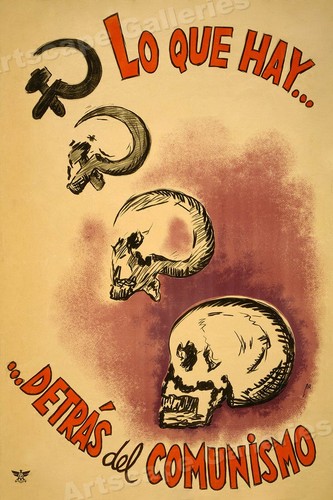 "What There is Behind Communism" 1930s Spanish Civil War Poster - 24x36 ...