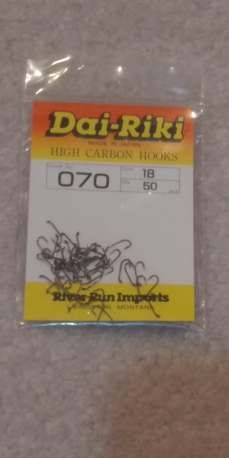 Dai-Riki Hooks #070 Size 18, 50 pack Fly Tying Fishing | eBay