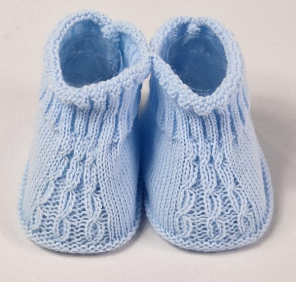 Baby Boys Booties Knitted Blue Spanish Romany from Newborn + Soft Touch ...