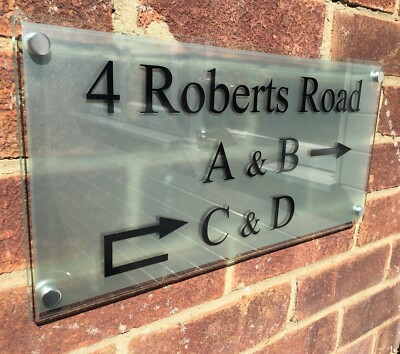 LARGE FLATS / UNIVERSITY DIRECTIONAL WALL SIGN PLAQUE, CUSTOM ARROW ...