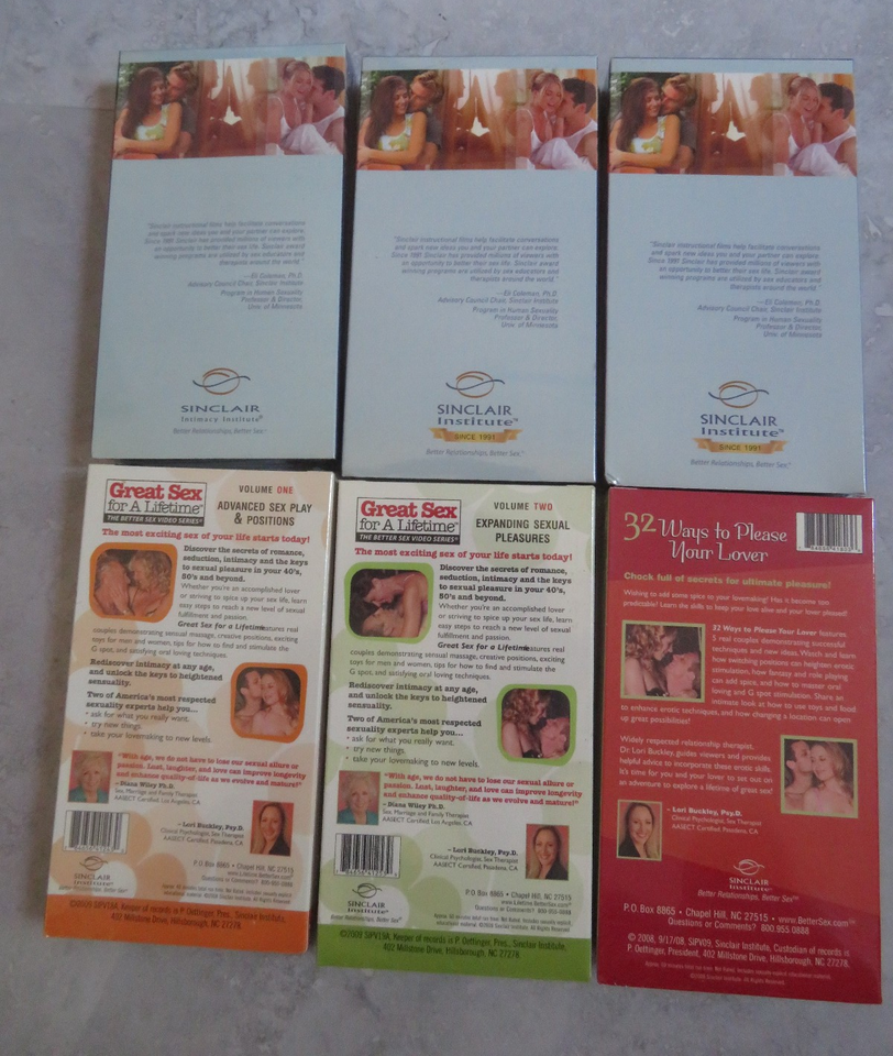 SINCLAIR Intimacy Institute VHS lot of 6 Different SEALED Tapes | eBay