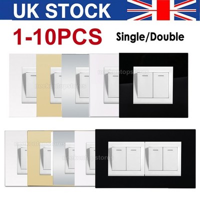 Light Switch Surround Plug Socket Curved Acrylic Finger Plate Single ...