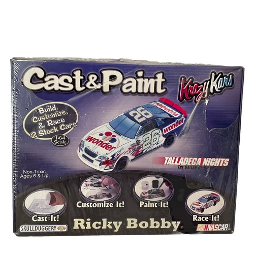Krazy Kars Cast & Paint Wonder 26, Talladega Nights Ricky Bobby Car 1: ...