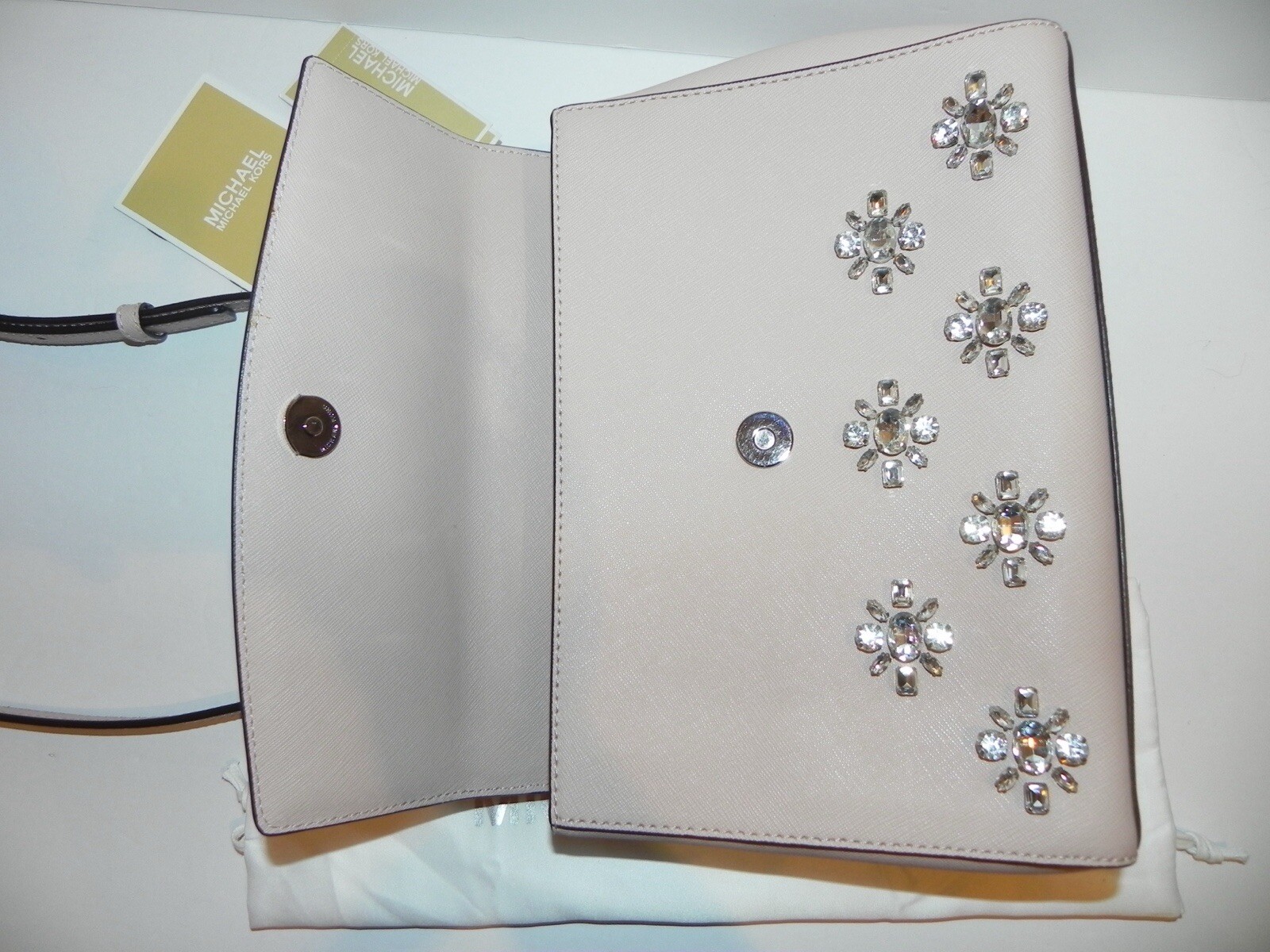 NWT MICHAEL Michael Kors Ava Small Jewel Top Handle Satchel - Ballet ...