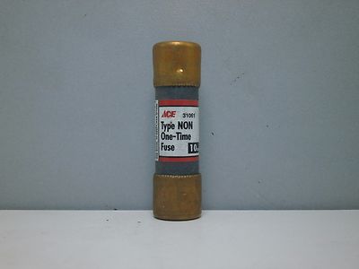 Lot of 9 ACE Type NON One-Time 10-Amp Fuses 10A 250V 250-Volts Max ...