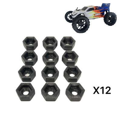 Losi Mini-T 2.0 & Mini-B (12) Wheel Hex Adapters 8mm To 12mm Big Tire ...