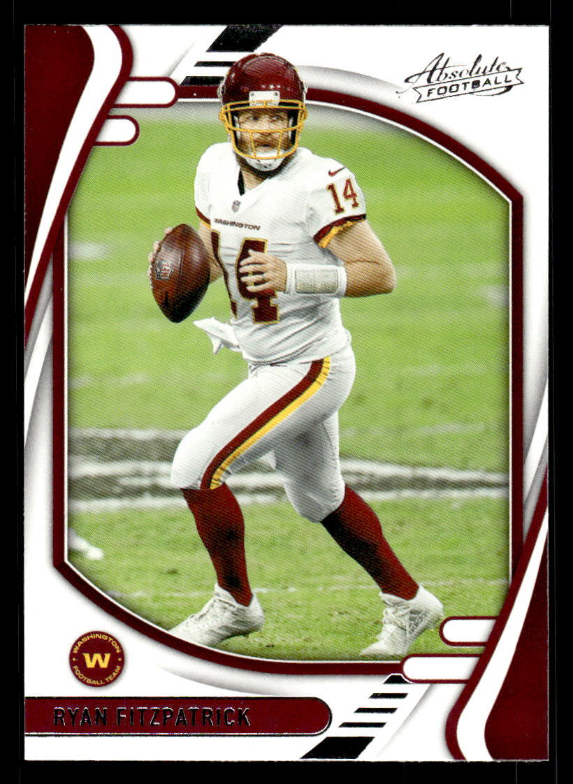 Ryan Fitzpatrick 2021 Panini Absolute #17 Yellow Washington Football ...