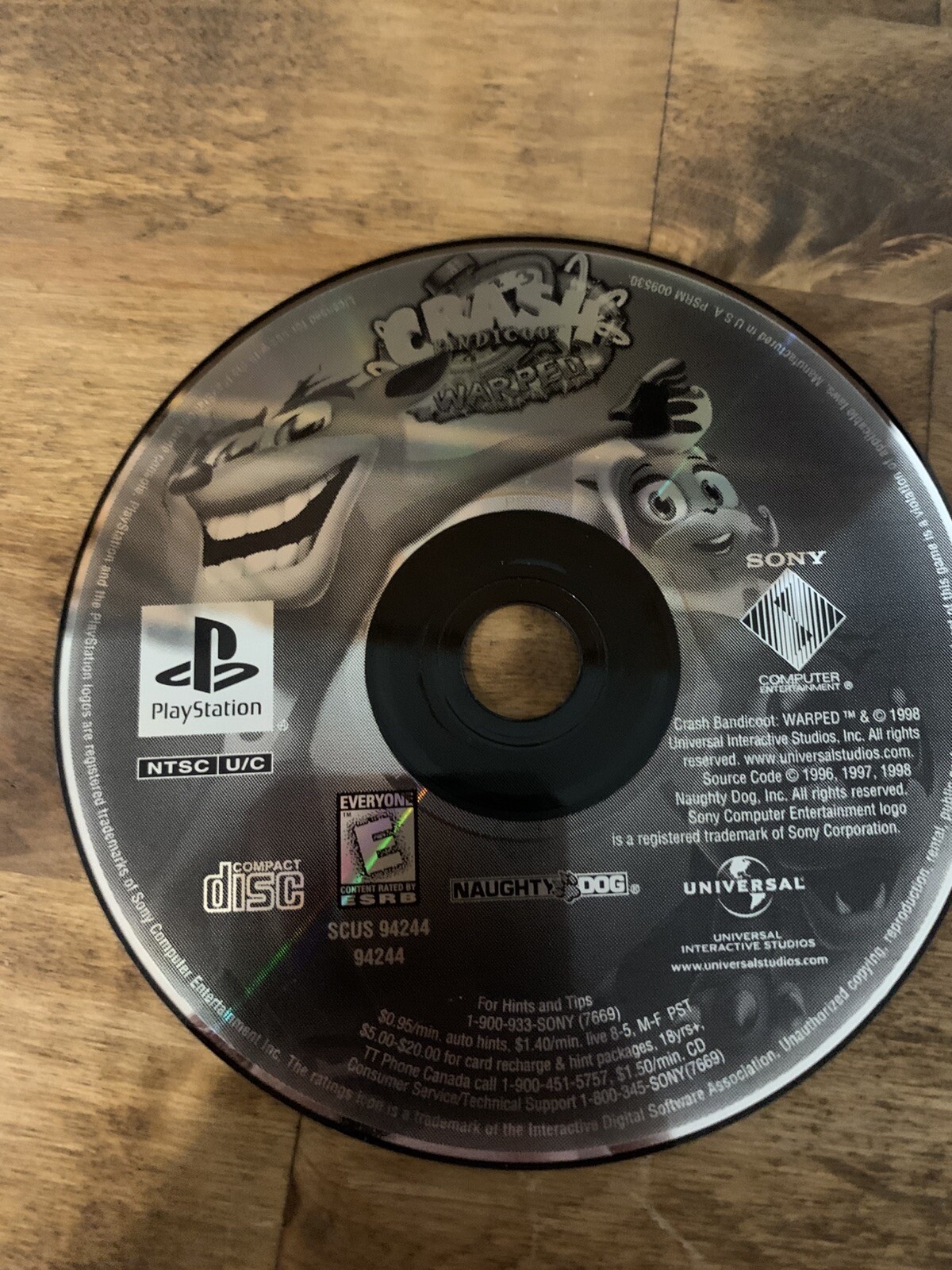 Crash Bandicoot Warped Sony PlayStation 1 PS1 Disc Only Tested and ...