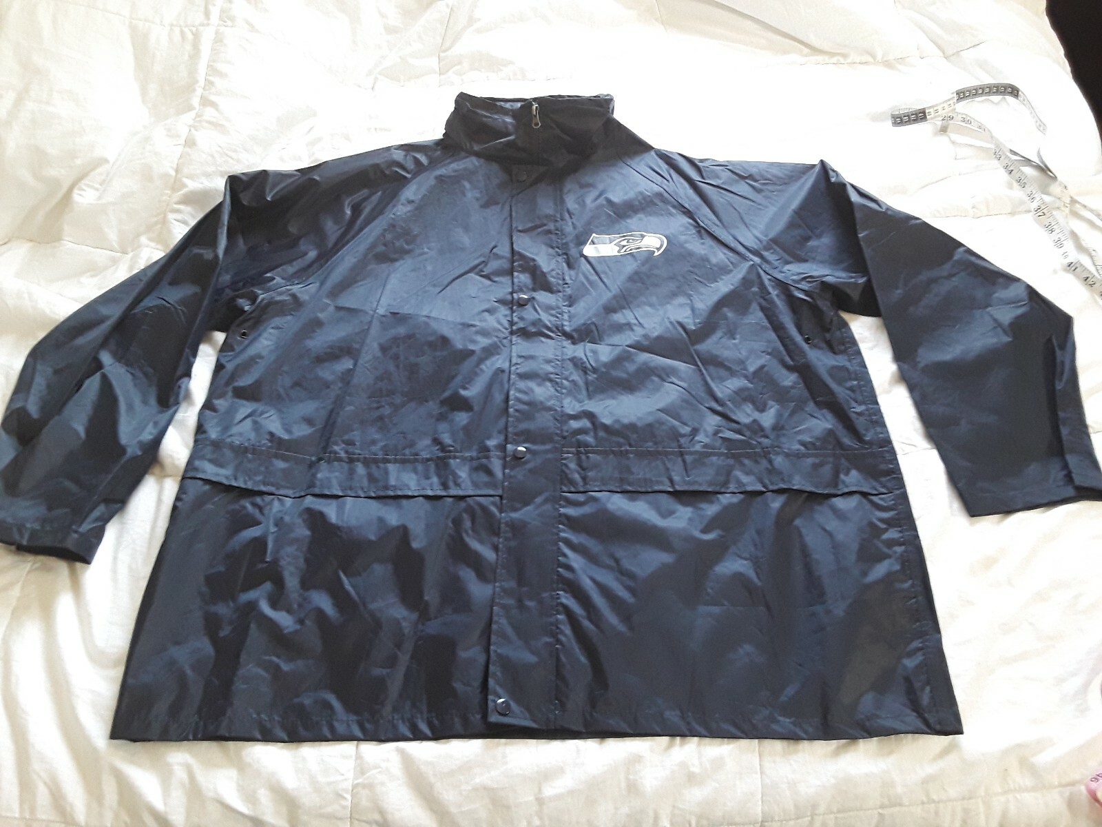 Seattle Seahawks Full Zip Mens Size 2XL Rain Jacket Coat Hooded NFL ...