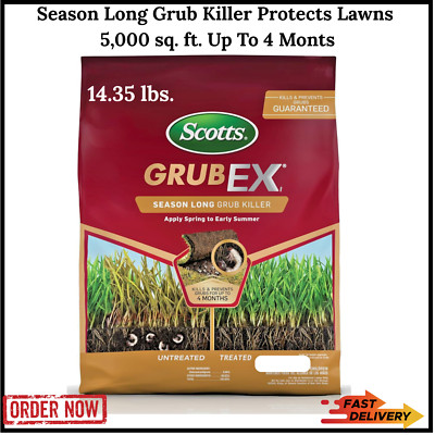 Scotts GrubEx1 Season Long Grub Killer, Protects Lawns , 5,000 sq. ft ...