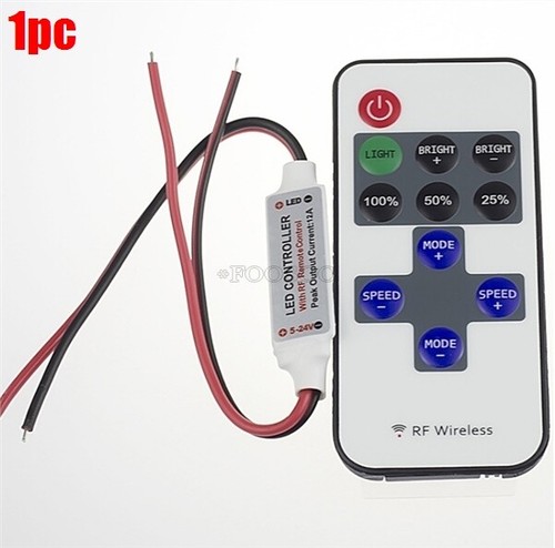 1PCS For Mini Led Strip Light Wireless Remote Switch Control Dimmer 5V ...