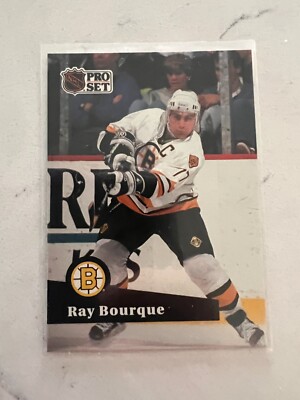 1991 Pro Set Hockey Ray Bourque Card # 9 Boston Bruins | eBay