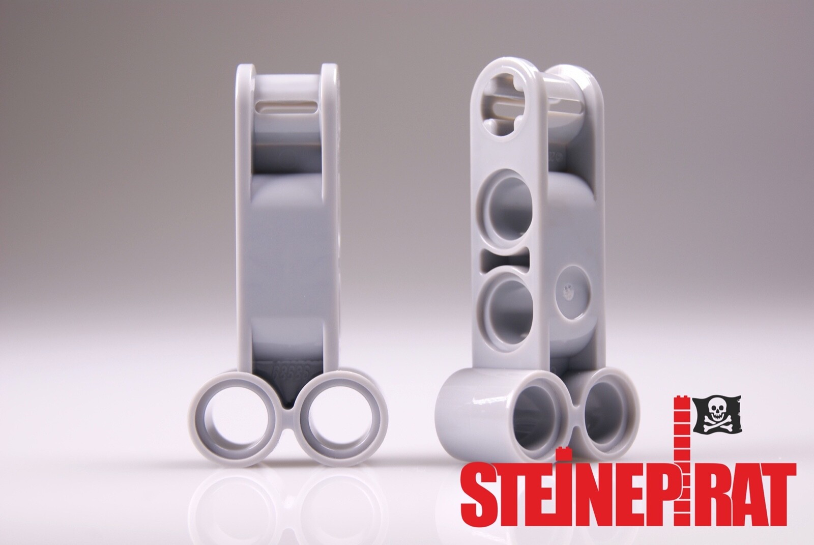 LEGO® 2x 98989 (-NEU-) Verbinder 4L / Pin / Achse / Winkel / hellgrau ...