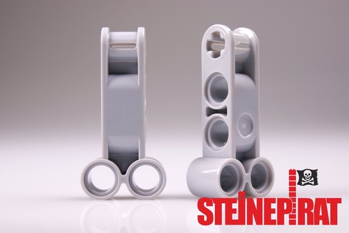 LEGO® 2x 98989 (-NEU-) Verbinder 4L / Pin / Achse / Winkel / hellgrau ...