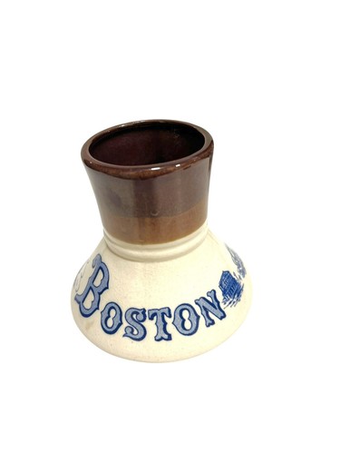 Vtg Boston Coffee Mug No Spill Non Slip Travel Wide Bottom Cup Ceramic ...