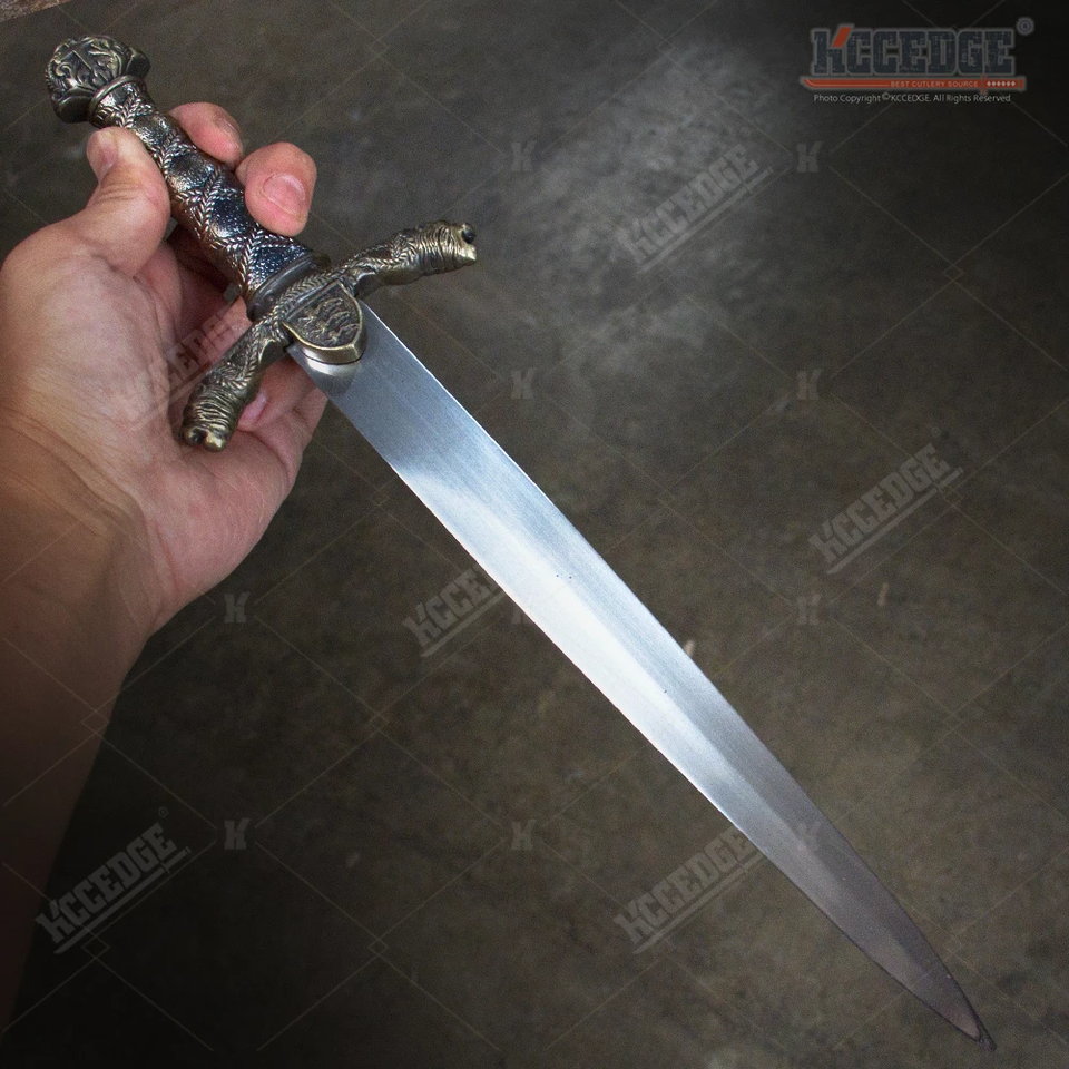 15.5" Sir Lancelot Medieval Dagger Stainless Steel Blade Fixed Blade ...