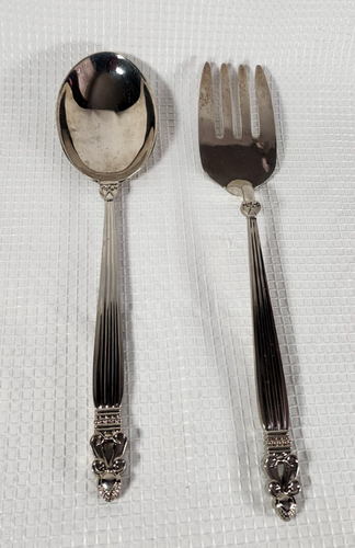Godinger Silver Plated Serving Spoon & Fork Set Of 2 | eBay