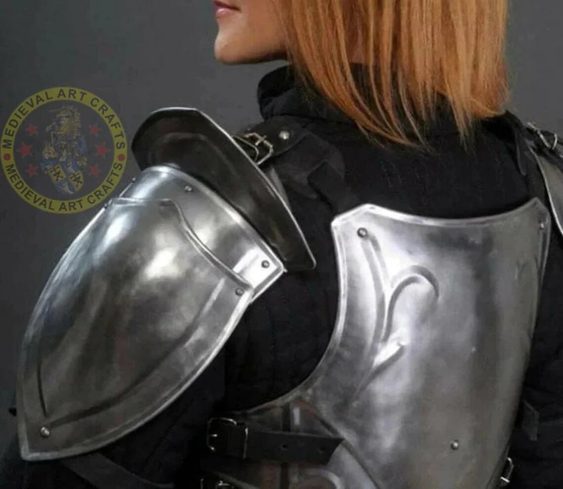 Medieval Knight Armor Fantasy female Chest & Shoulder Armor Cosplay Sca ...