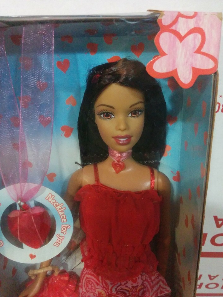2005 Mattel With Love Barbie Doll Valentine's Day African American Dark ...