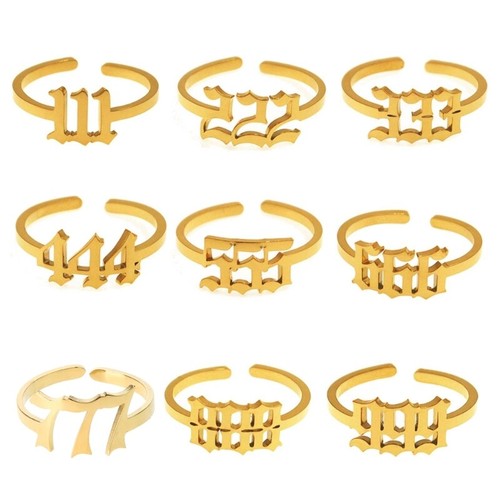 Number Rings For Women Lucky Number 111 222 333 444 555 666 777 888 999 ...