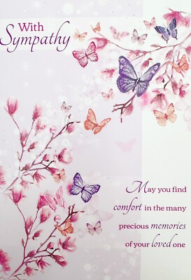 Sympathy Card “With Sympathy” Dimensions 13 x 19 Cm | eBay