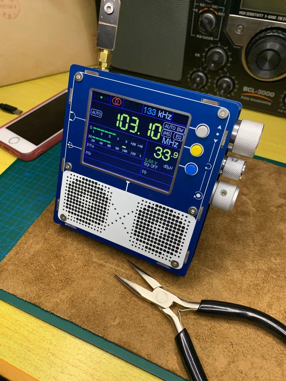 TEF6686 FM/MW/Short Wave HF/LW Radio Receiver with Battery Speaker ...