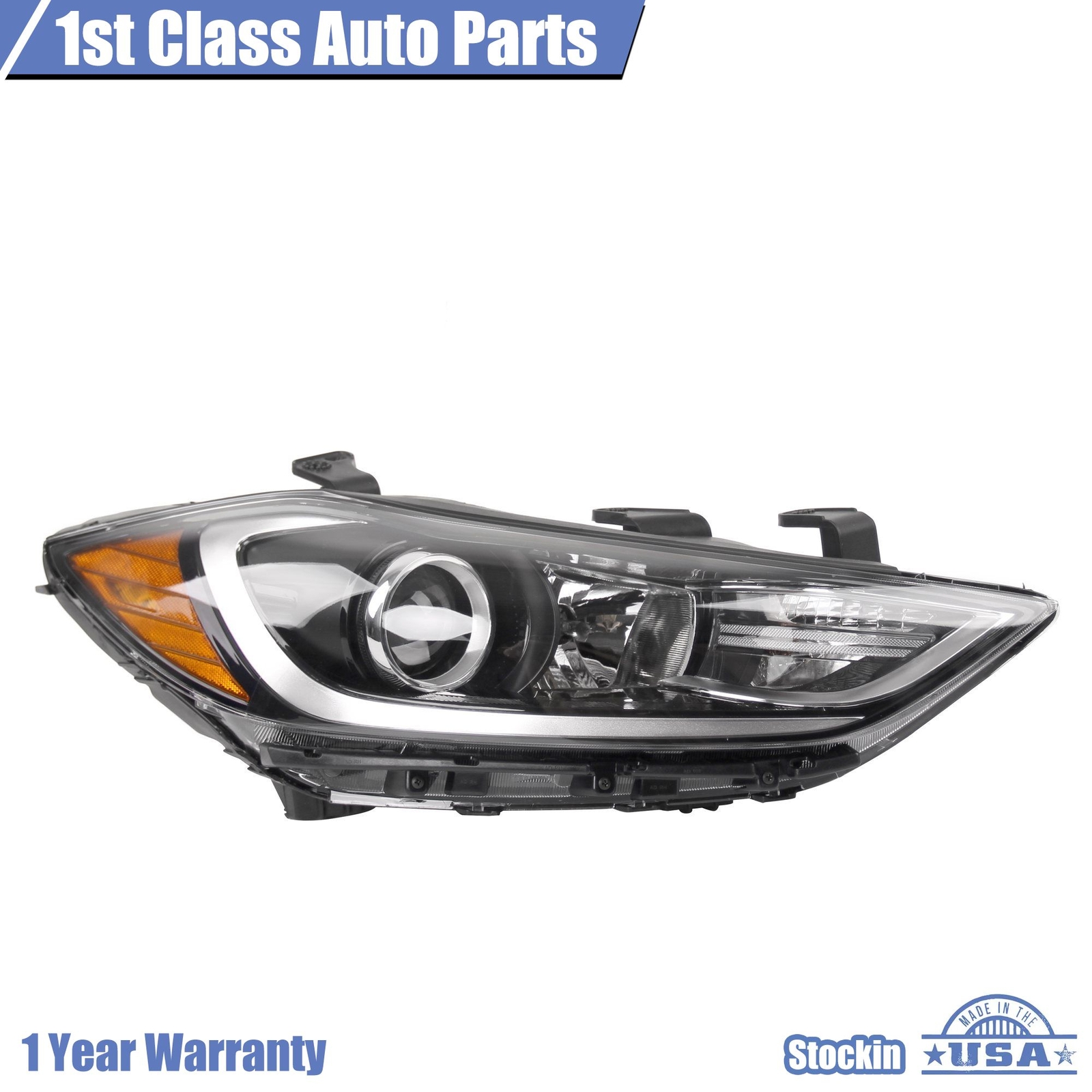 Headlight Assembly Right For 2017-18 Hyundai Elantra Sedan HY2503206 ...