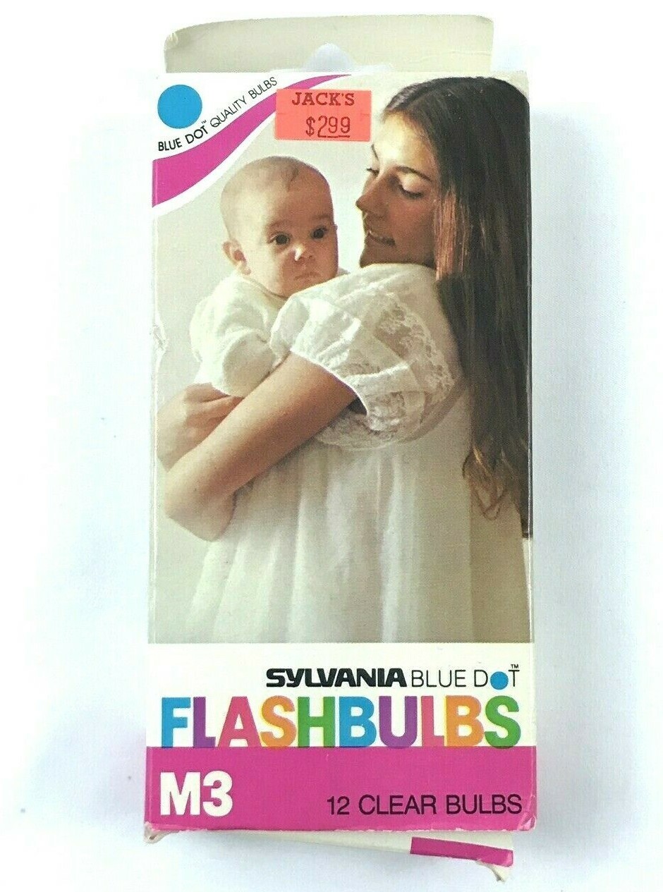 New Sylvania M3 Blue Dot Flashbulbs 12 Clear Bulbs Full box Vintage ...