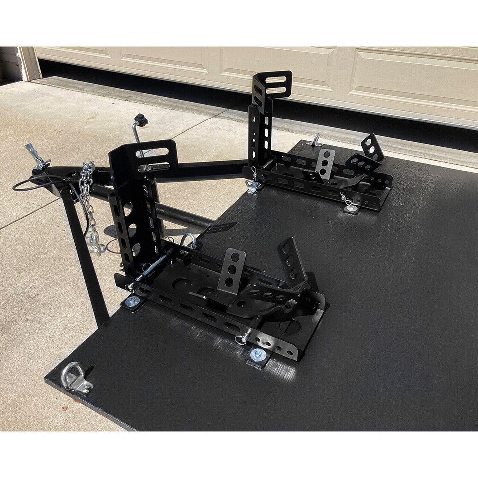 3000LBS Motorcycle Stand Wheel Tire Rack Stop Chock Trailer w/ Mounting ...