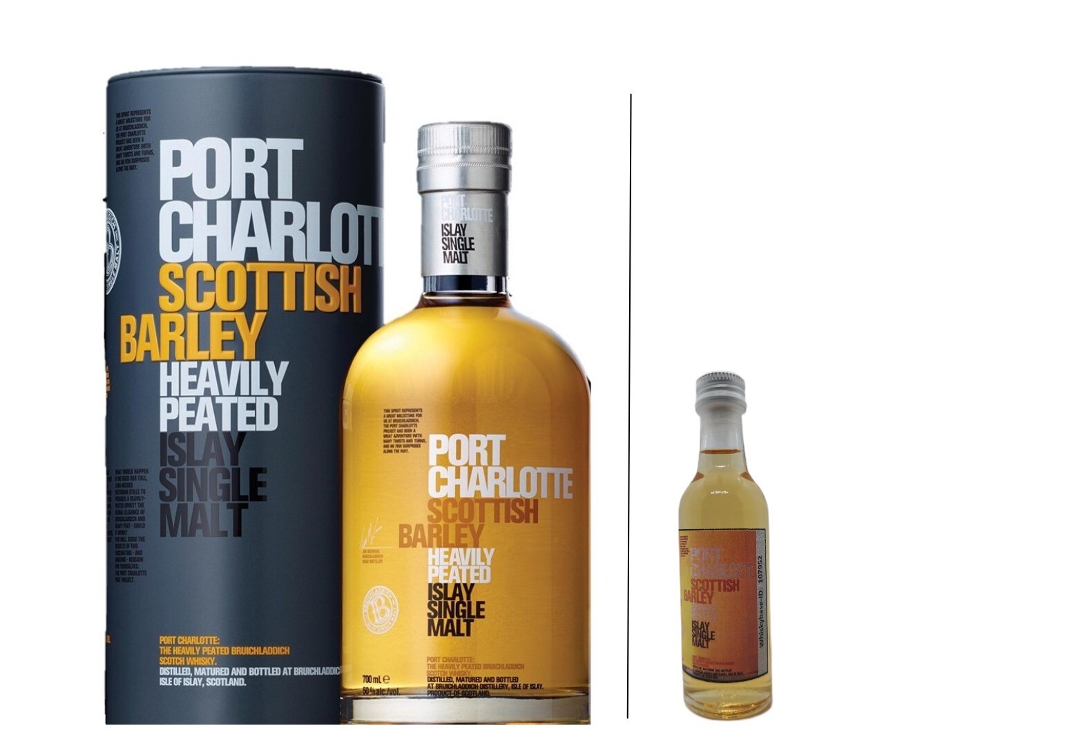 Whisky Sample Port Charlotte Scottish Barley 10Y, 50%, Heavily Peated ...