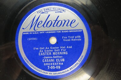 Casani Club Orch. - MELOTONE 7-05-09 - Easter Morning & Wanderers | eBay