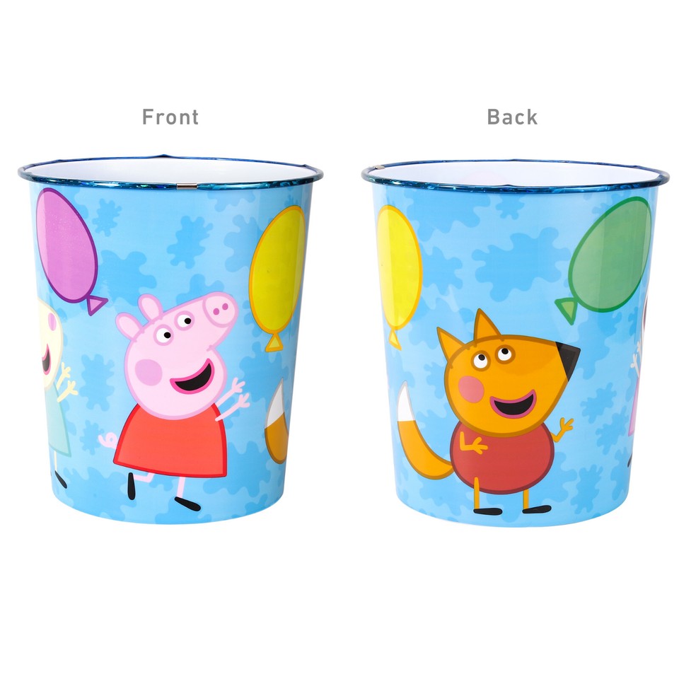Peppa Pig Kids Waste Bucket Paper Bin Basket for Bedroom Desk Dustbin ...