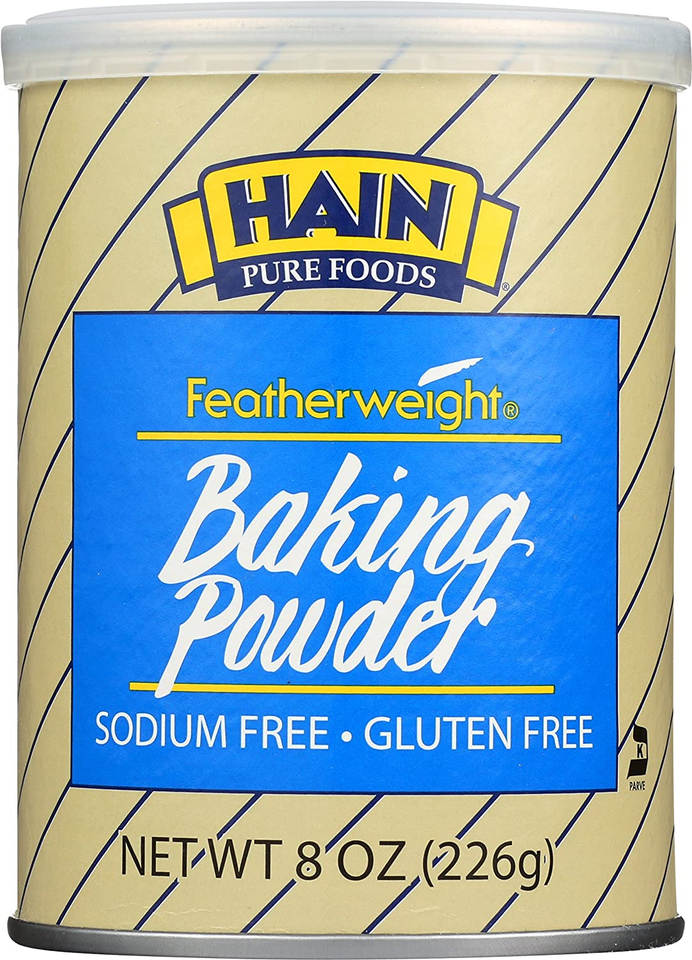 Hain Pure Foods Featherweight Baking Powder, Gluten-Free, Sodium Free ...