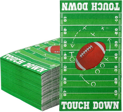 Football Napkins, Superbowl Party Decorations, 50 PCS Football Paper ...