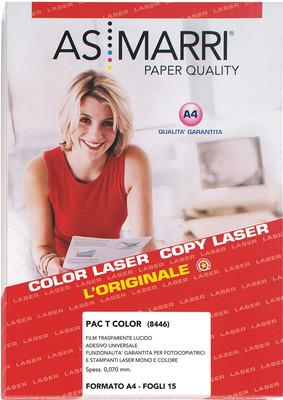 Film Adesivo Pac T Color Trasparente Lucido 15 Fogli | As/marri | eBay