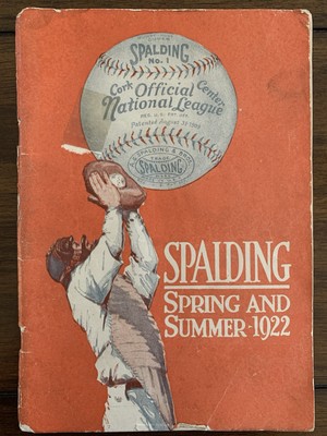 1922 Spalding Spring And Summer Catalogue Equipment Guide Catcher Cover ...