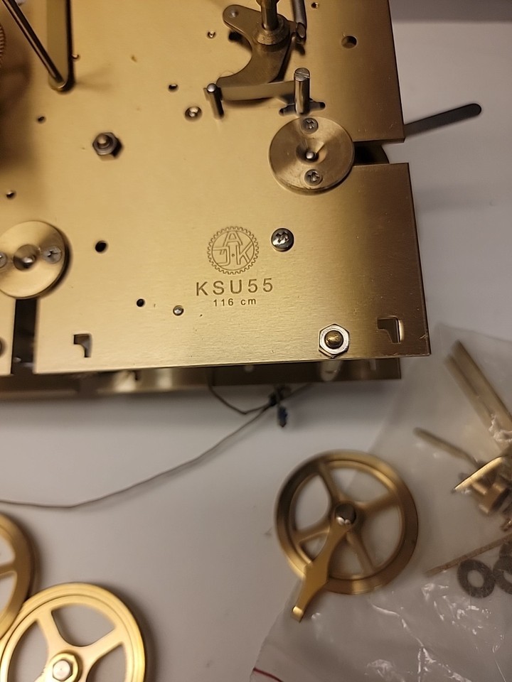 Kieninger Clock movement KSU55 116cm Sequencial Chime Movement New Old ...