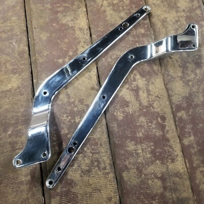 1982-1994 Chrome Rear Fender Struts Supports Short For Harley FXR Frame ...