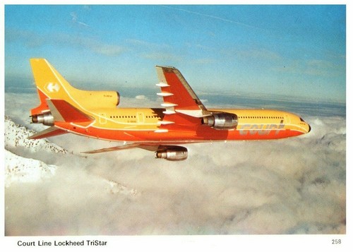 Court Line Lockheed L1011 TriStar Charles Skilton Postcard | eBay