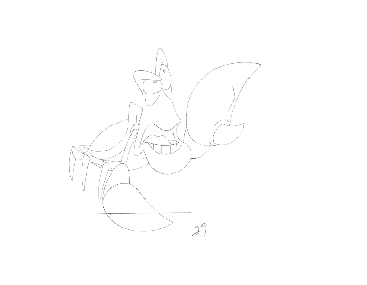 How To Draw Sebastian From Little Mermaid